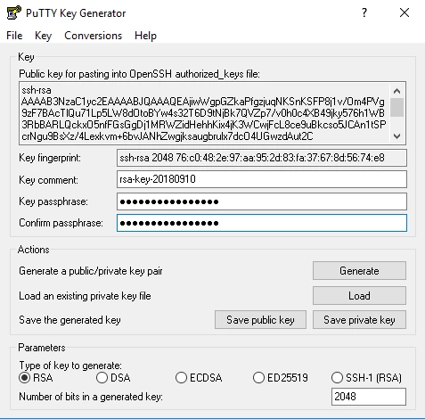Generování klíčů pro SSH připojení pomocí PuTTYgen na operačním systému Windows | Hostico